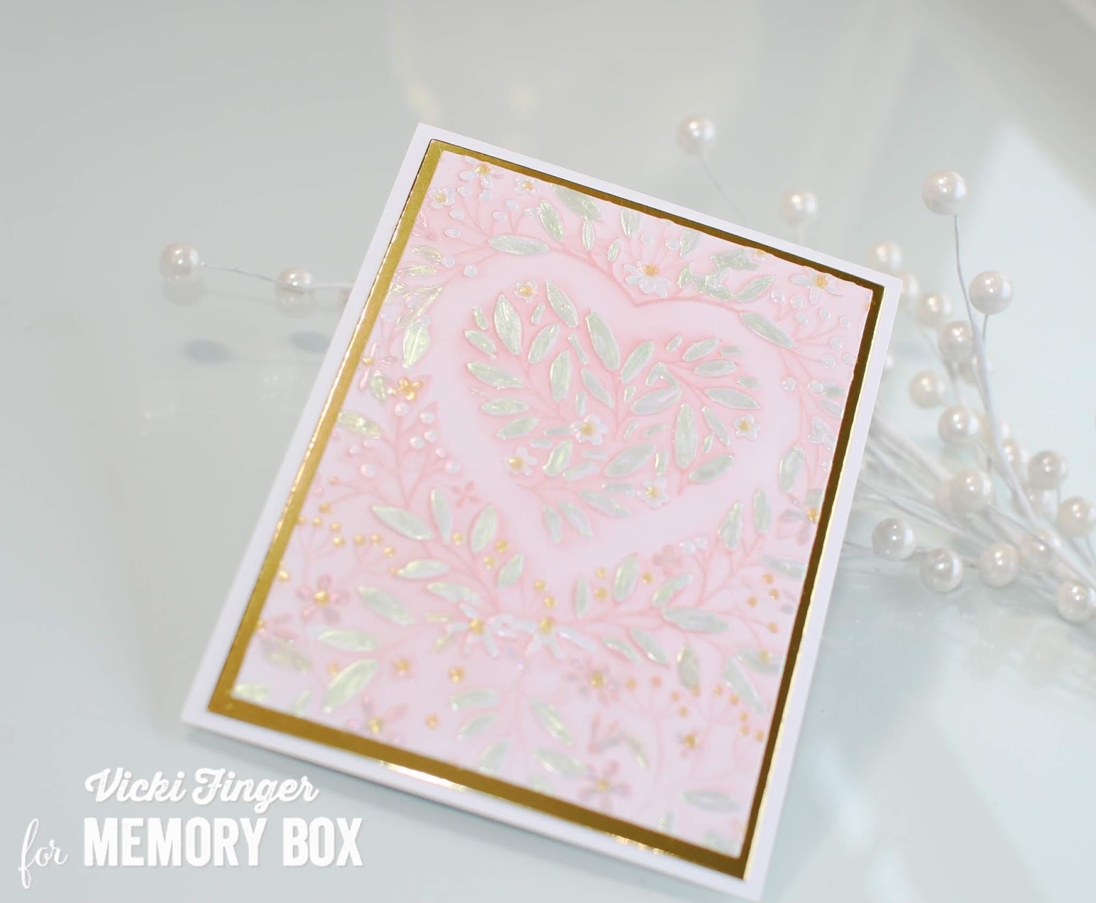 Twinkling Paper Studio: Memory Box Heart Bouquet 3D Embossing Folder