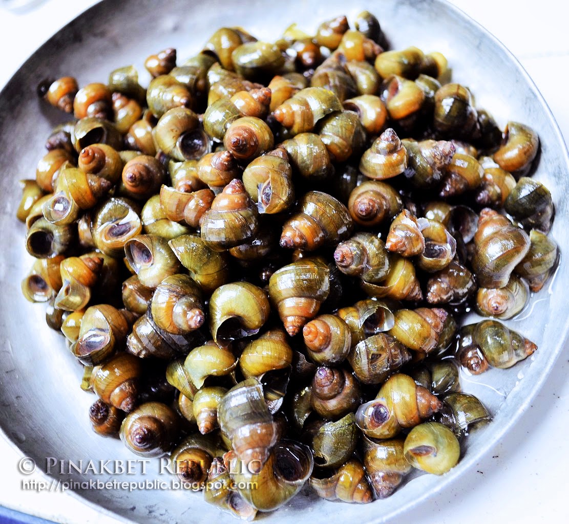 PINAKBET REPUBLIC: nabaraniwan a leddeg, black snails soup with lemon grass