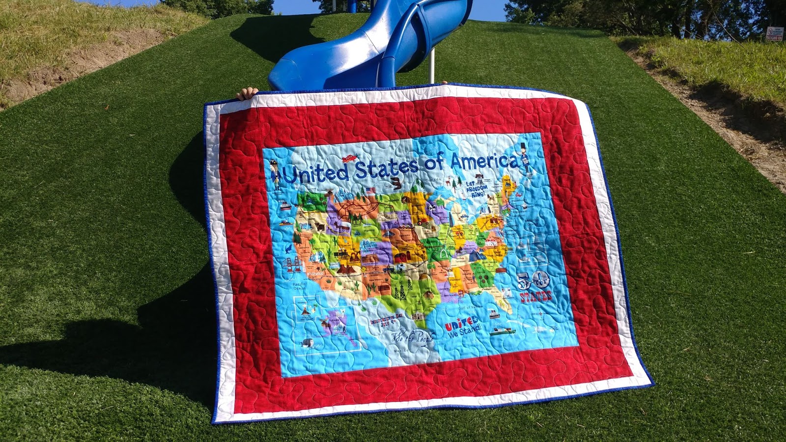 Slice of Pi Quilts: USA Map Quilt Surprise