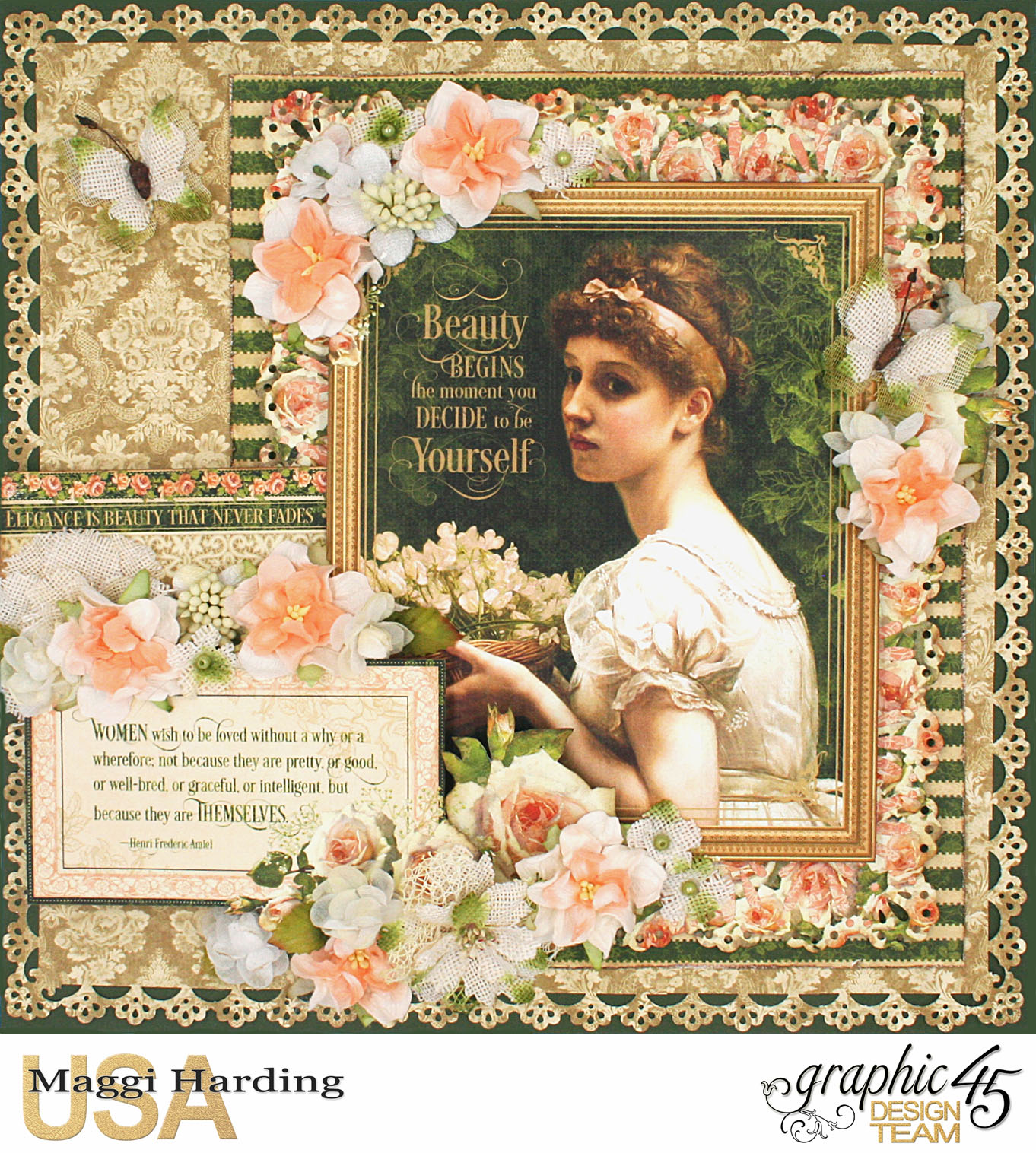 Scrap, Travel, and Bark!: Beauty Layout Portrait of a Lady