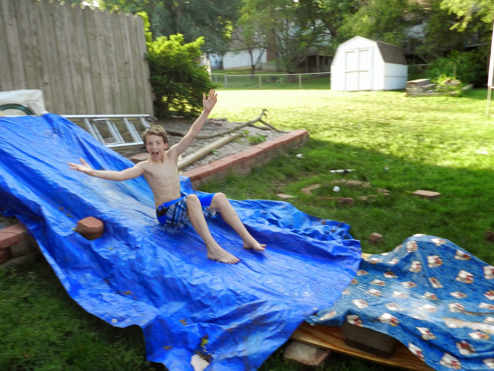 The Arnott Family Blog: Homemade Water Slide