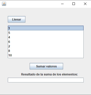 Sumar elementos de un JList en Java NetBeans IDE