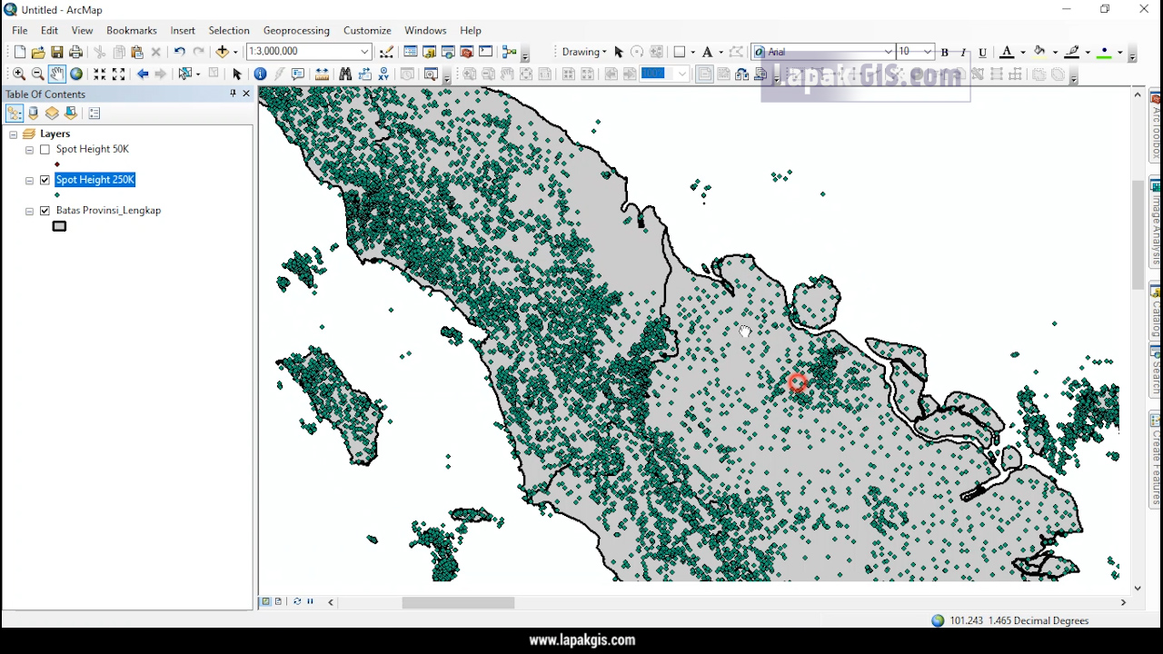 Shapefile Titik Ketinggian (Spot Height) Seluruh Indonesia - Lapak GIS
