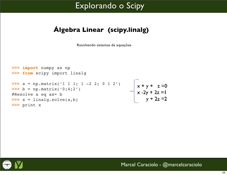 Linear Algebra numpy linalg Linear Algebra numpy linalg