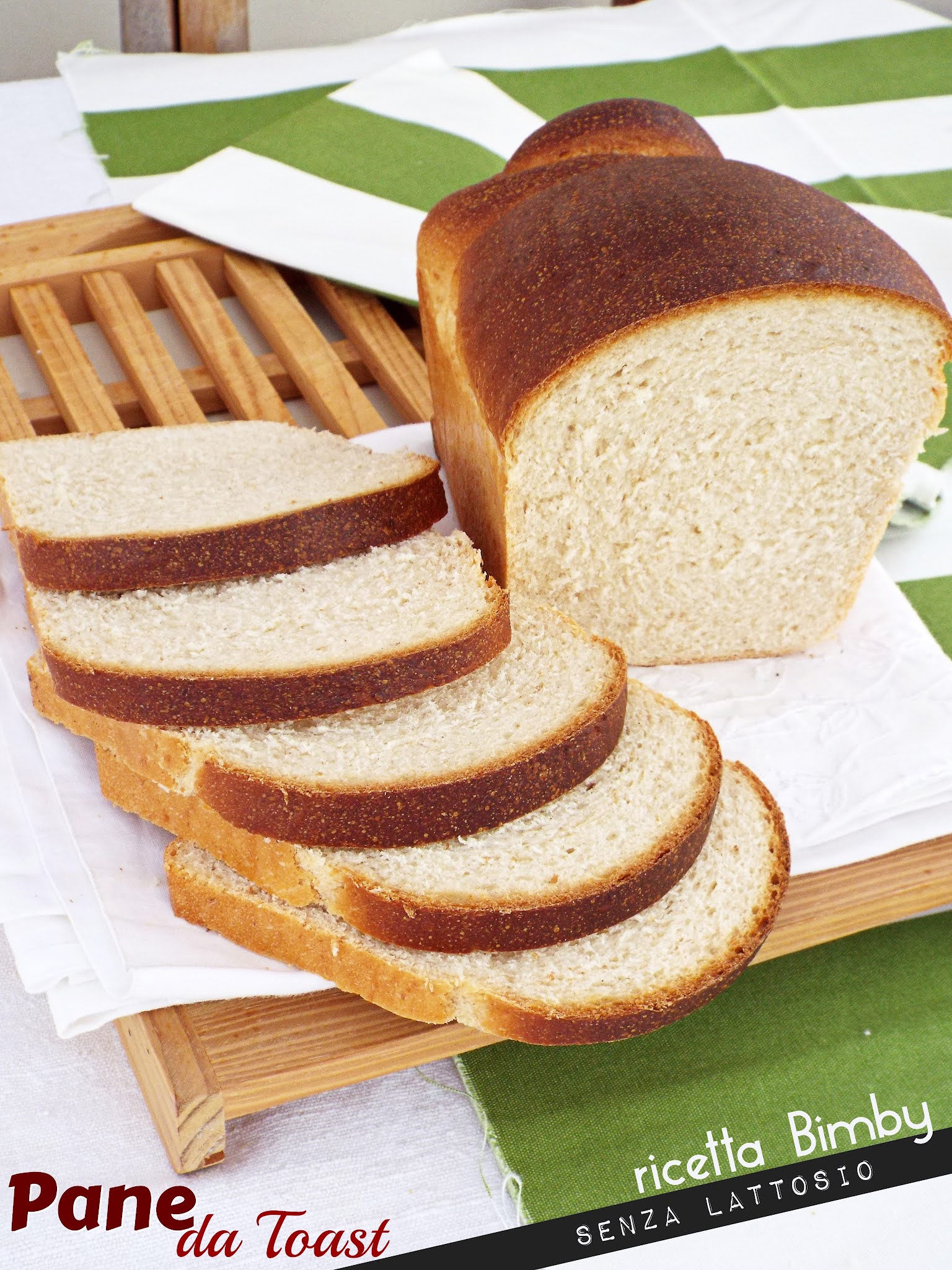 Pane da toast senza lattosio