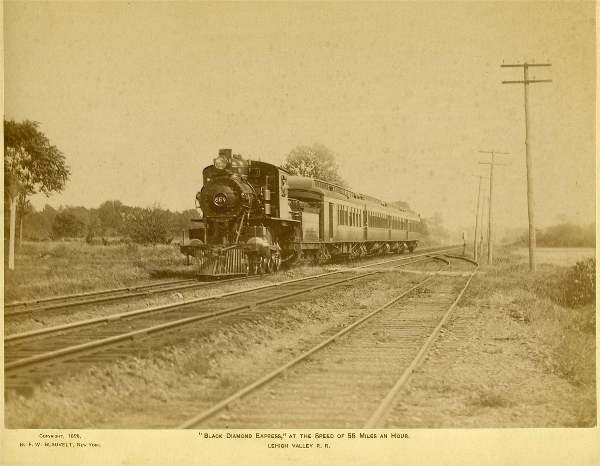 Vintage Railroad Pictures: Original Black Diamond Express on Lehigh ...