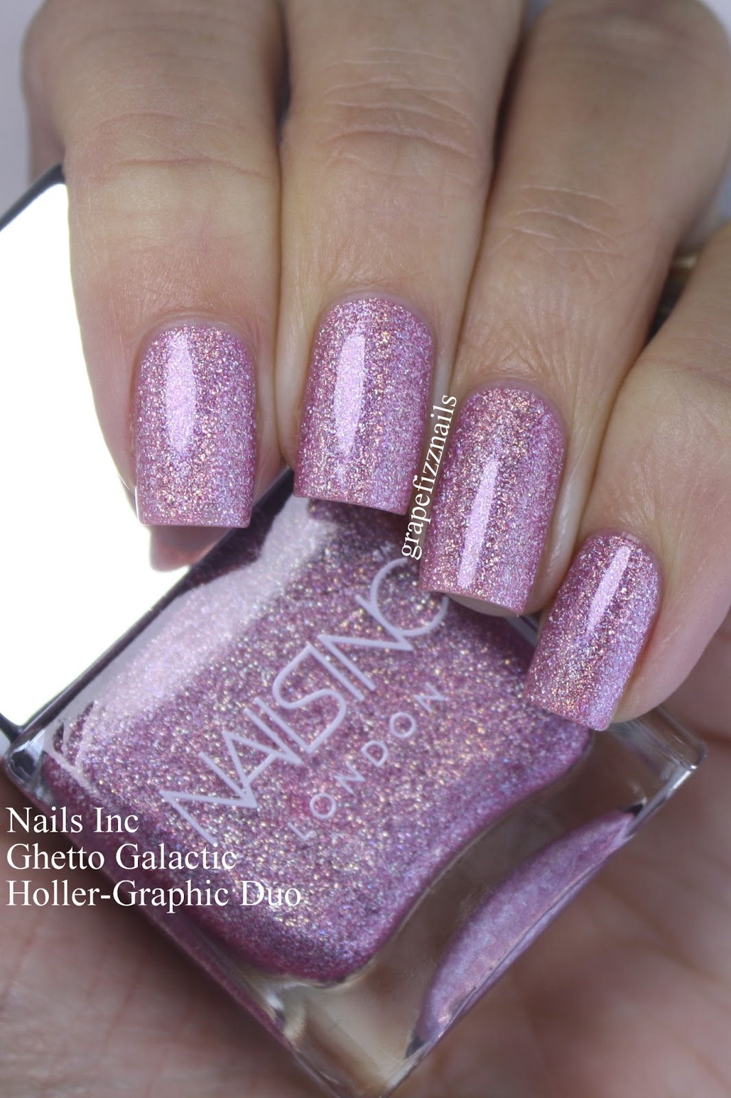 Grape Fizz Nails: Nails Inc Holler-Graphic Duo, Swatches and Review
