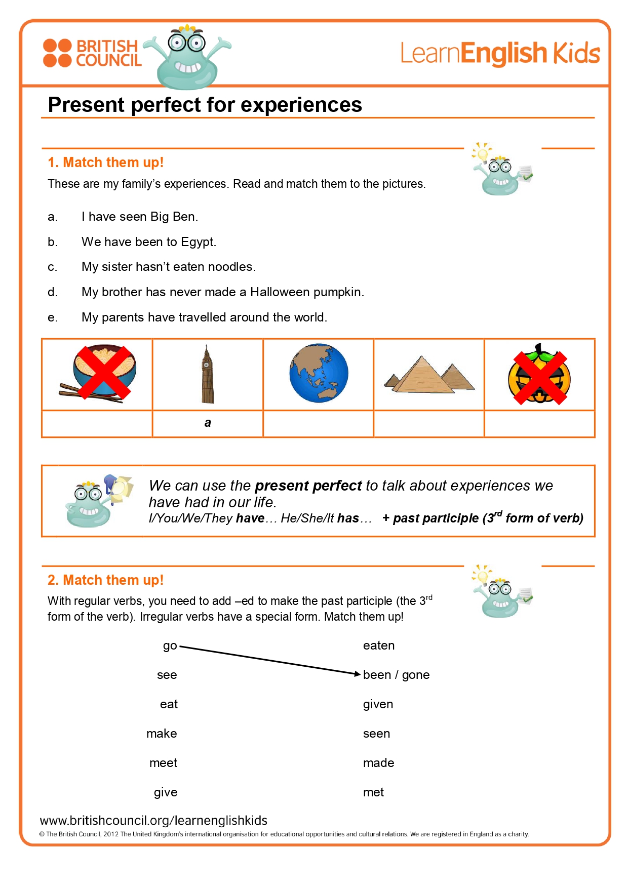 Ana Maria Torres : PRESENT PERFECT PRACTICE GRADO 7