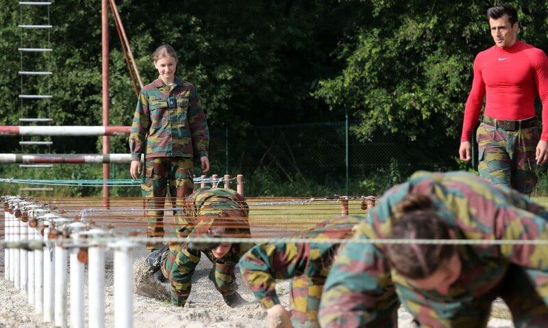 Crown Princess Elisabeth attended a tactical military exercise of the RMA