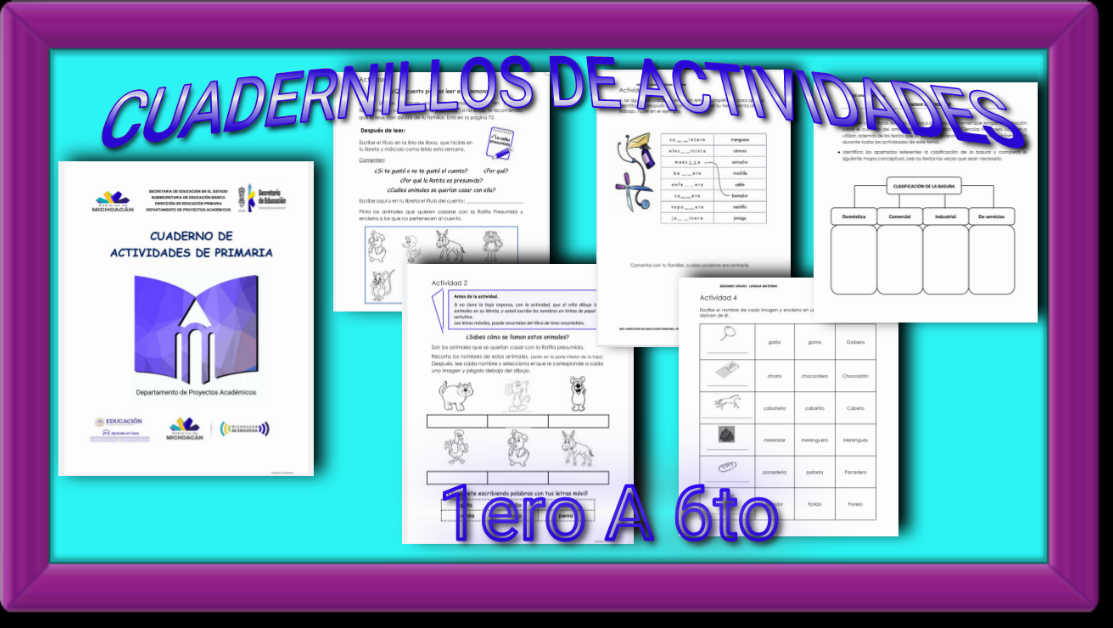 CUADERNOS DE APRENDIZAJE A DISTANCIA 1ER GRADO | MATERIAL EDUCATIVO ...