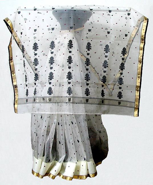 Chanderi Sarees, Indian Chanderi Sari, Chanderi Sari Motifs, Chanderi ...