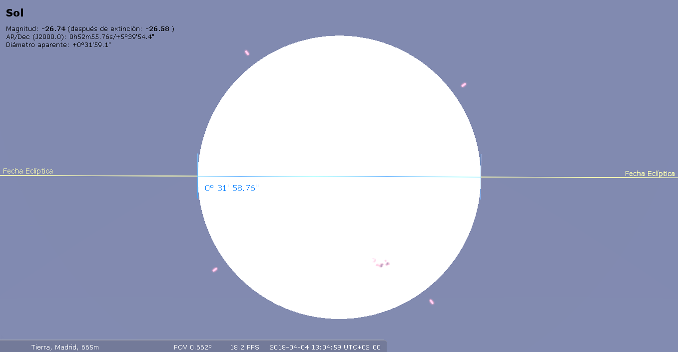 Planeta(rio) Tierra: El diámetro aparente del Sol visto desde la Tierra
