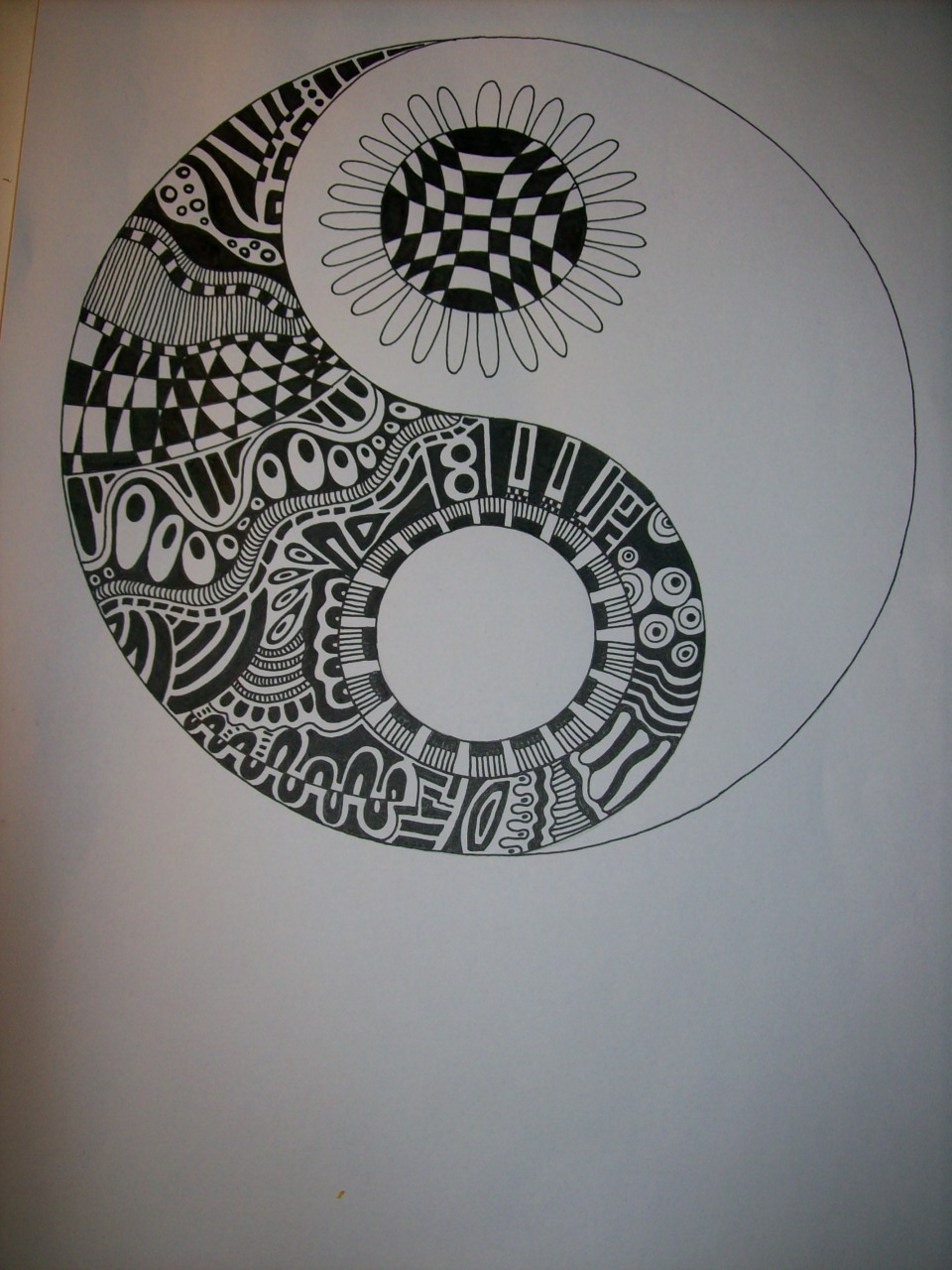 365 freestyle Zentangles: Yin en Yang...