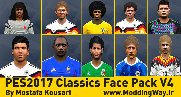 pes-modif: PES 2017 Classics Face Pack V4 by Mostafa Kousari