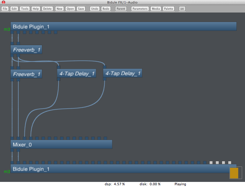 little-scale: Bidule Basics 1: Serial Versus Parallel Routing