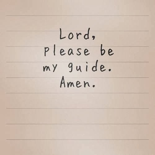 Lord, Please be my guide. Amen ~ God is Heart