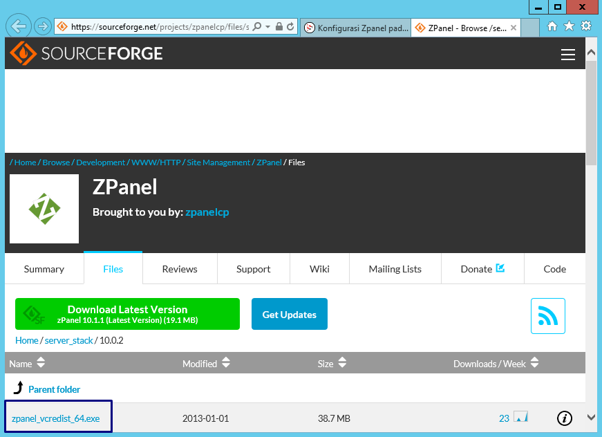Konfigurasi Control Panel ZPANEL di Windows Server 2012