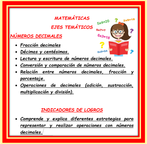 MATEMÁTICAS CUARTO PERIODO.