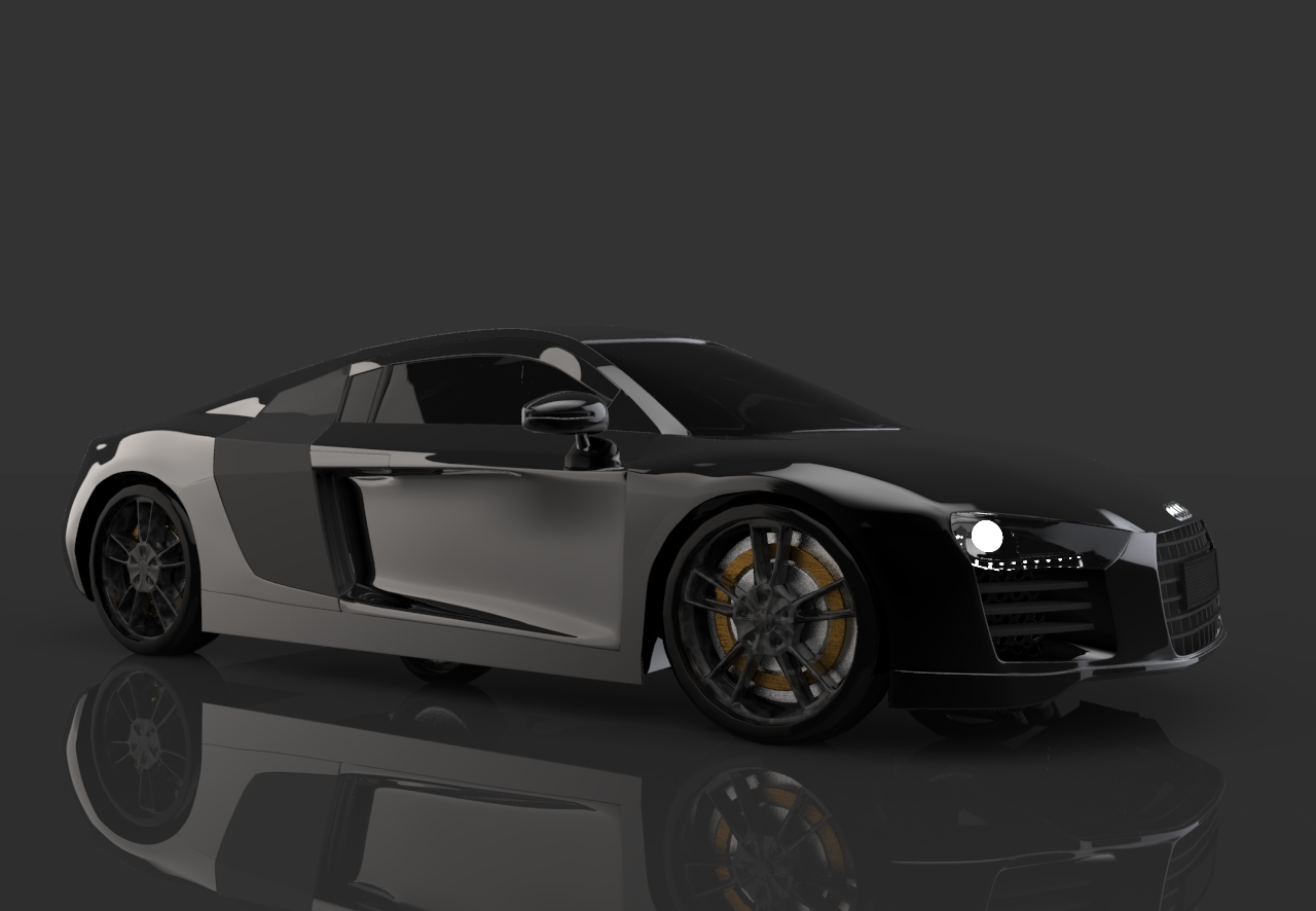 Audi r8 3d model rendering!