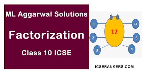 Chapter 6 Factorization ML Aggarwal ICSE Solutions for Class 10 Maths