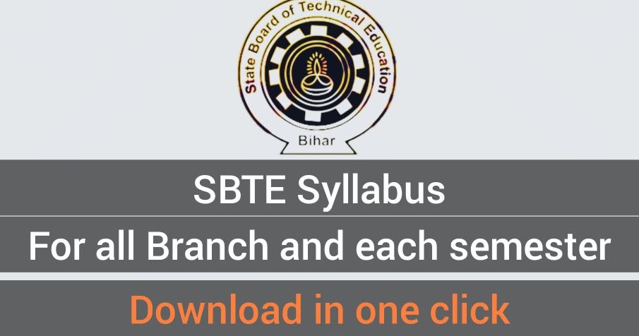 SBTE - Syllabus for all Branch | Complete SBTE Bihar Polytechnic ...