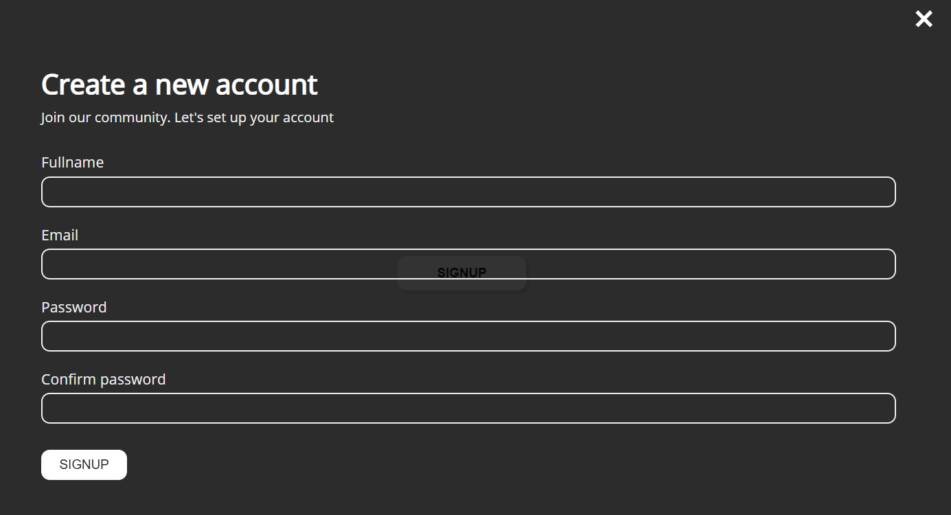 Codingflag Designing A Simple Sign Up Form Using Html Css And Javascript