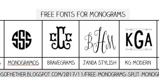 Free Monograms & Split Monograms for Cricut Design Space
