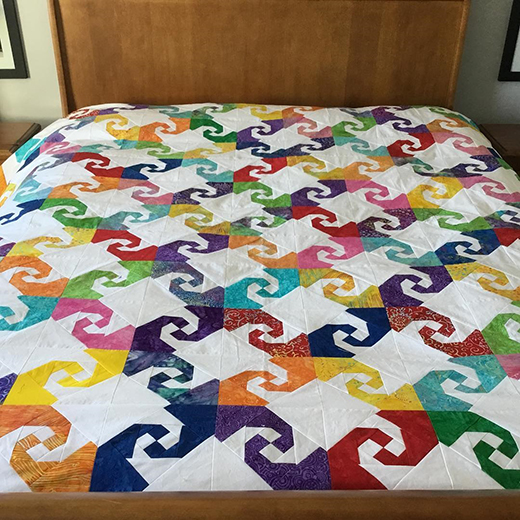 Quilting Land: The Colorful Snail Trail Quilt
