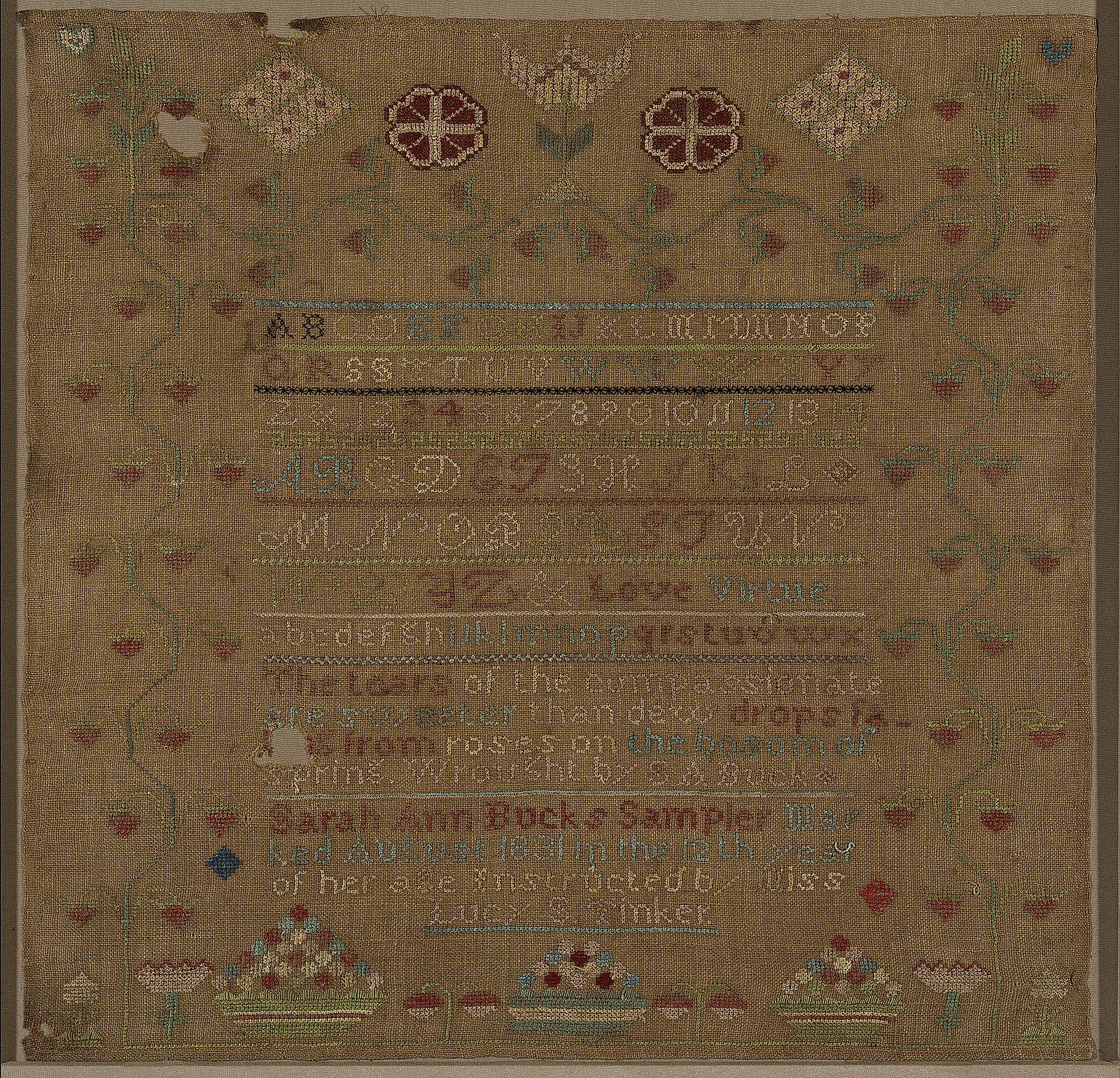 ART & ARTISTS: American Folk Art - part 2: Samplers