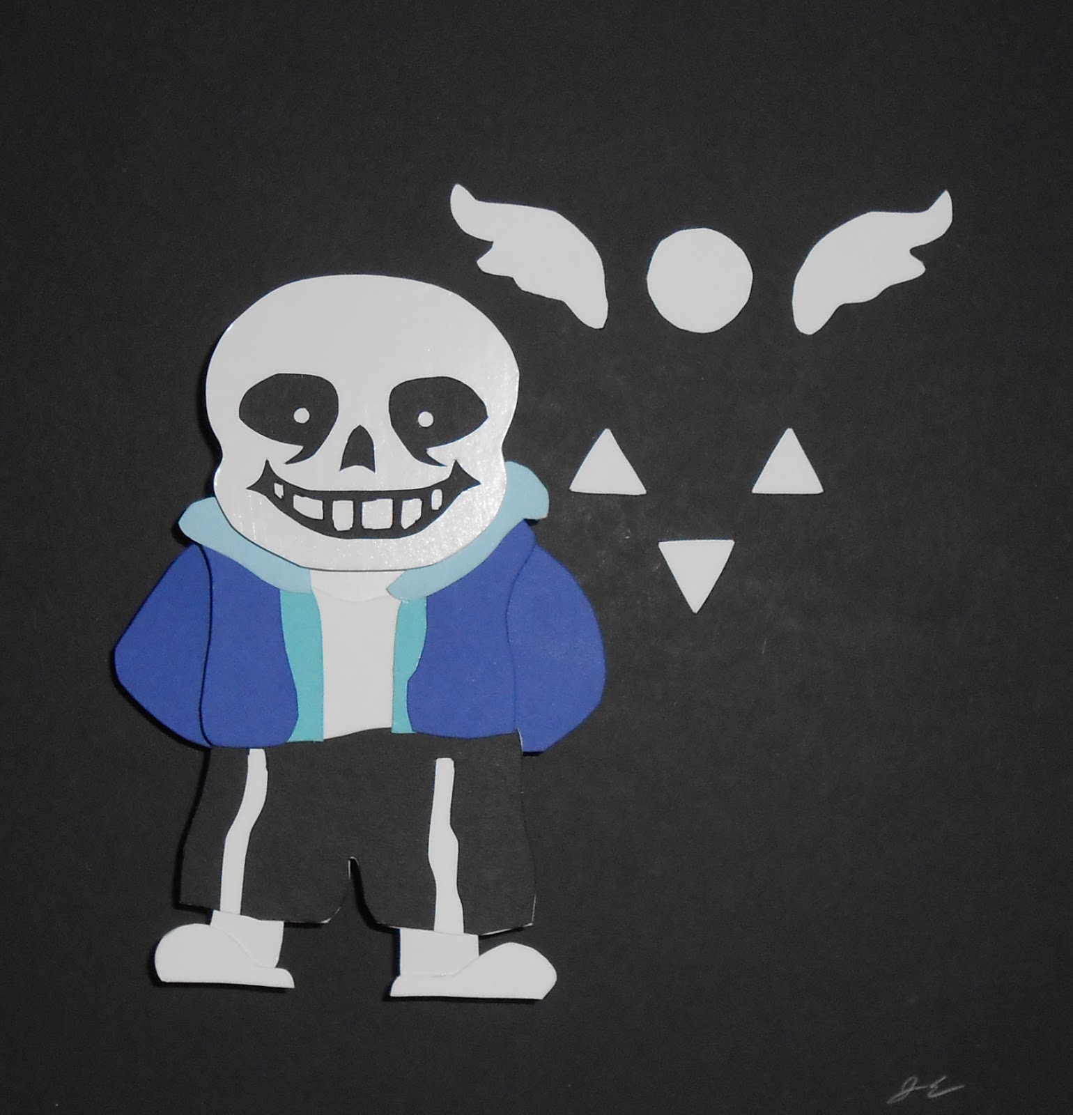 Jeff Ellison Art: Sans from Undertale 3-D Paper Diorama