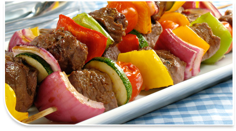 Recetas Saludables : Receta Brochetas de Lomo con Verduras