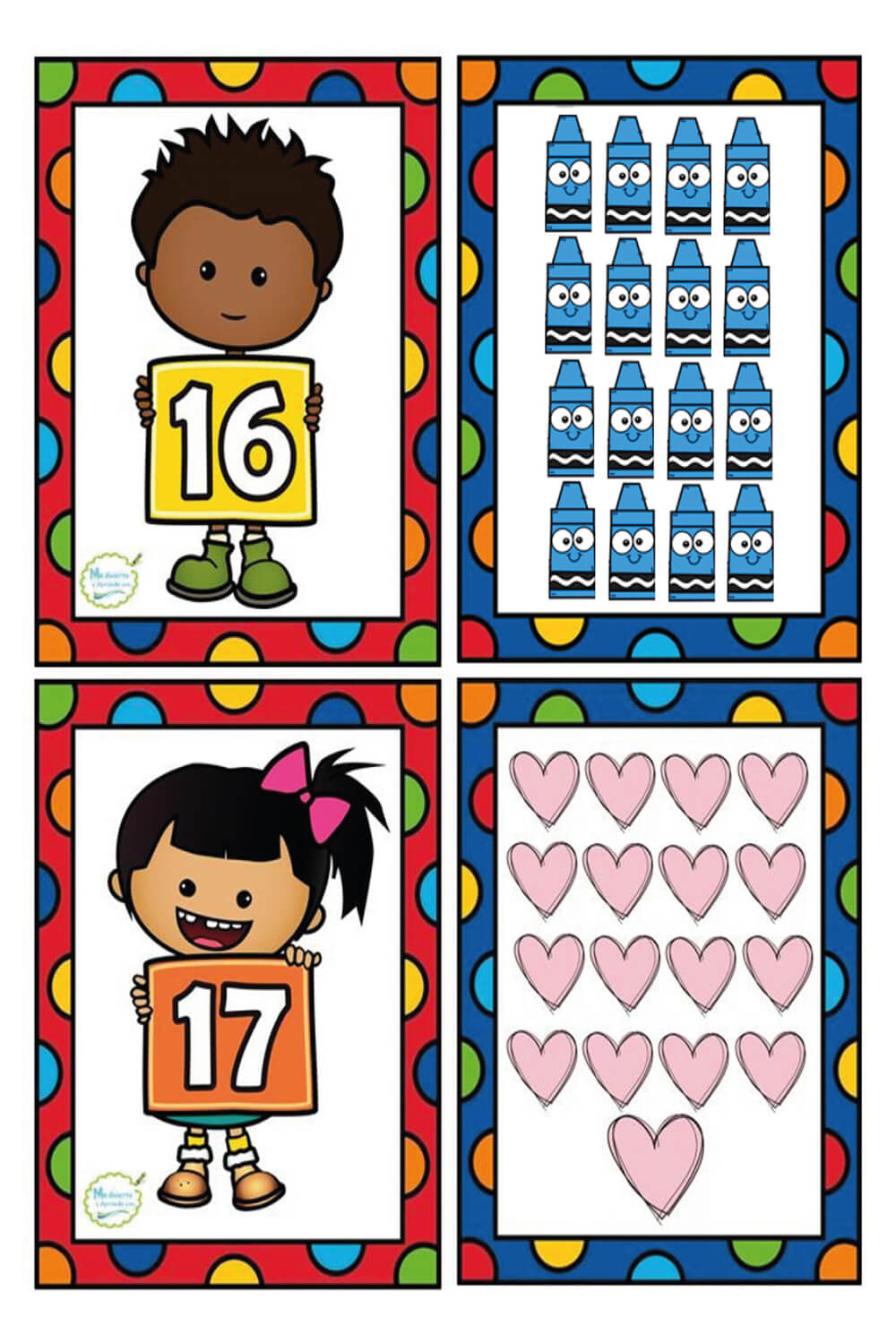 Memorama Números del 1 al 20 | Mundo de Rukkia