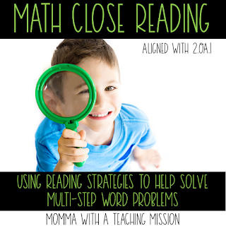 Using Close Reading to help solve Word Problems in Math - Momma with a ...