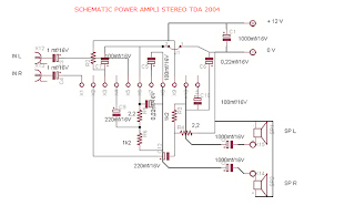 MESERVICE: Schematic Power Ampli Stereo IC TDA 2004
