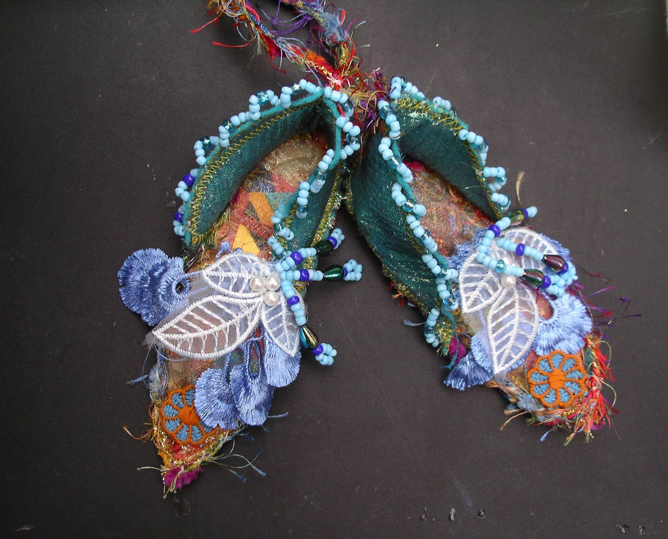 Textile Magic Creations.: Four pairs of cute little Fairy Shoes in a while.