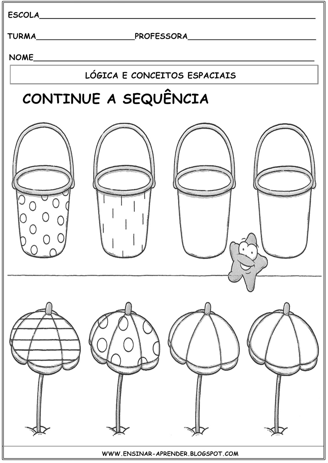 Espaço Saber: ATIVIDADES DE LÓGICA. INFANTIS