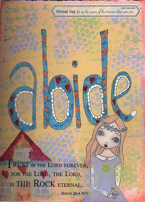 Abide: my word for the year...