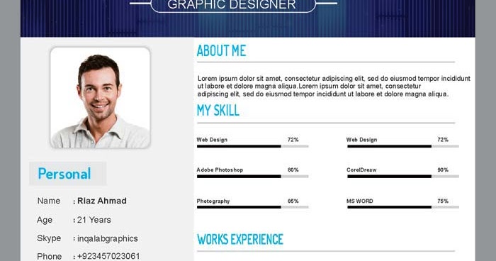 Cv Resume Template, Free Vector art Design PSD and Cdr file Free ...