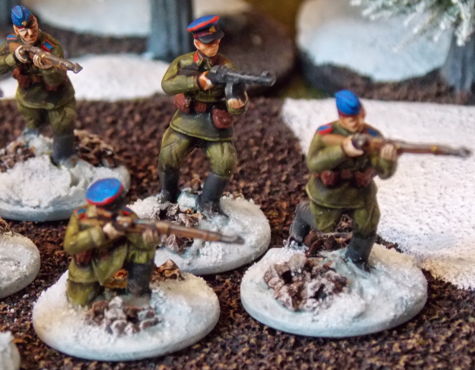 wargaming in 28 mm and sometimes smaller: Winter War Soviets: NKVD Squad