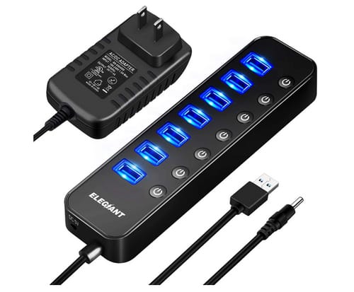 Review ELEGIANT 8 Port High Speed USB Hub