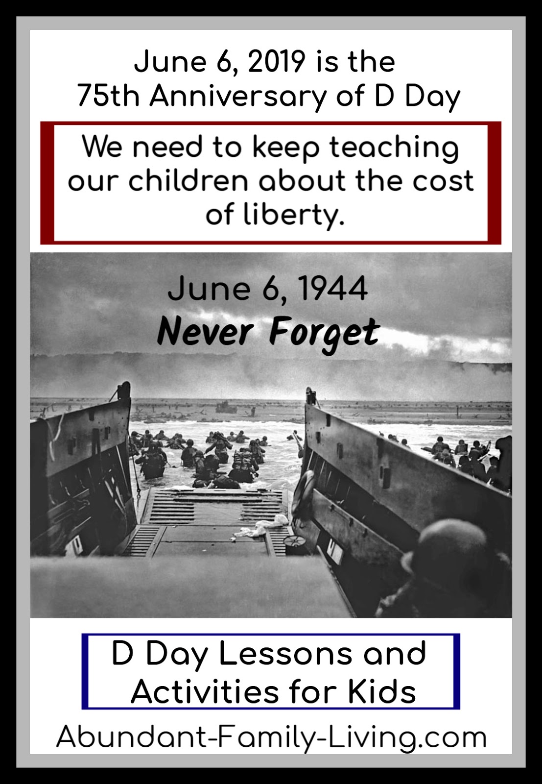 Abundant Family Living: D Day Lessons and Activities for Kids