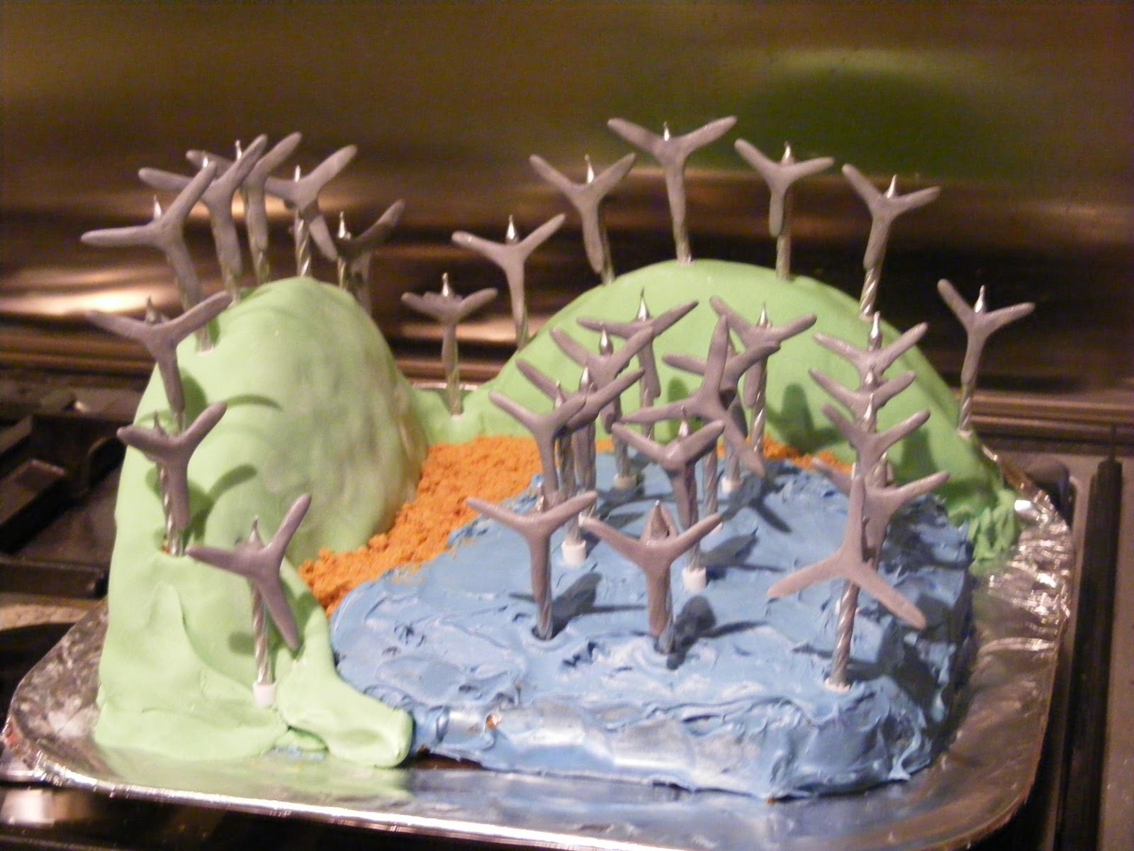 Ewetopia: Wind Turbine Birthday Cake