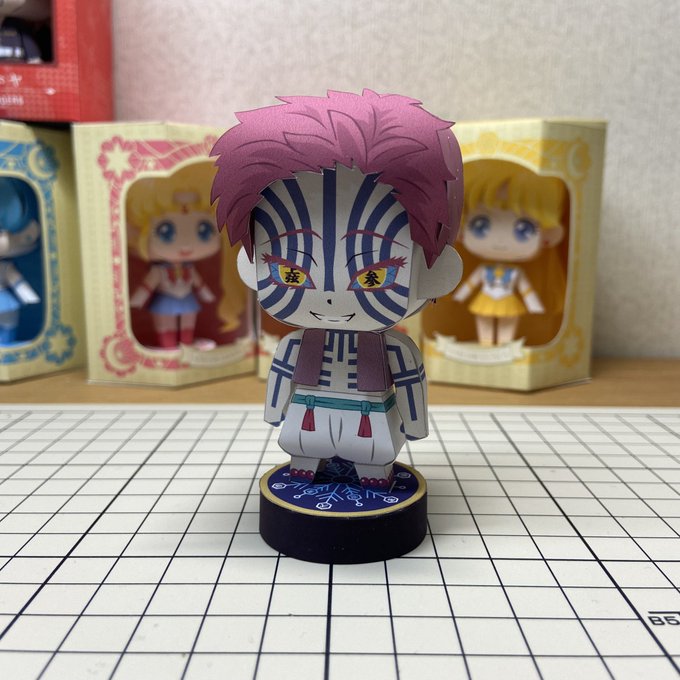 Akaza Kimetsu no Yaiba (Demon Slayer) Papercraft by June - paper hOles