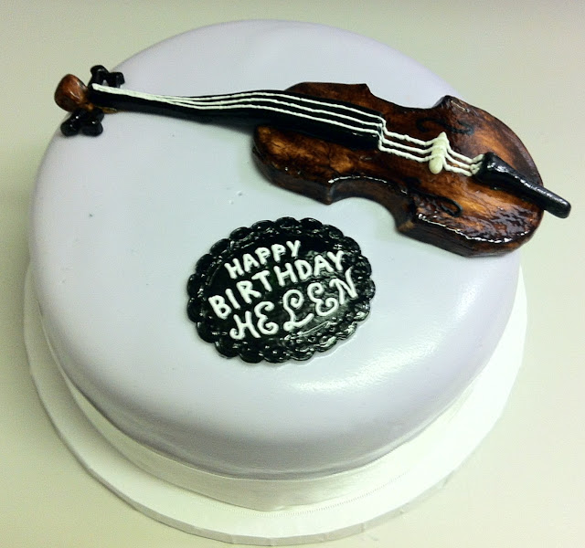 THE MIGHTY BAKER: Cello Birthday Cake