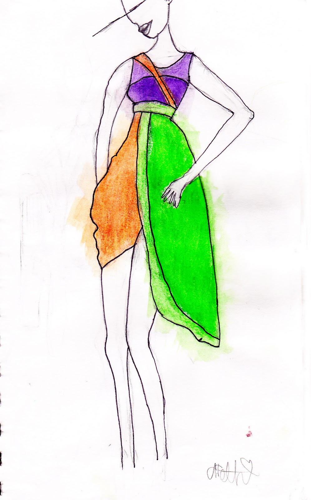For the love of Haute Couture: Some of my spring 2011 fashion sketches