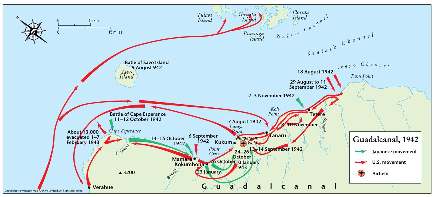 Map Of World War 2 Guadalcanal