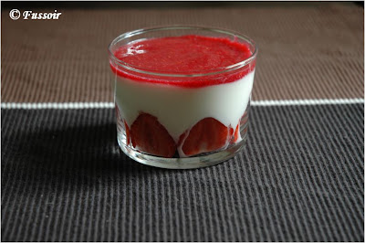 Fussoir: Verrines fromage blanc fruits rouges