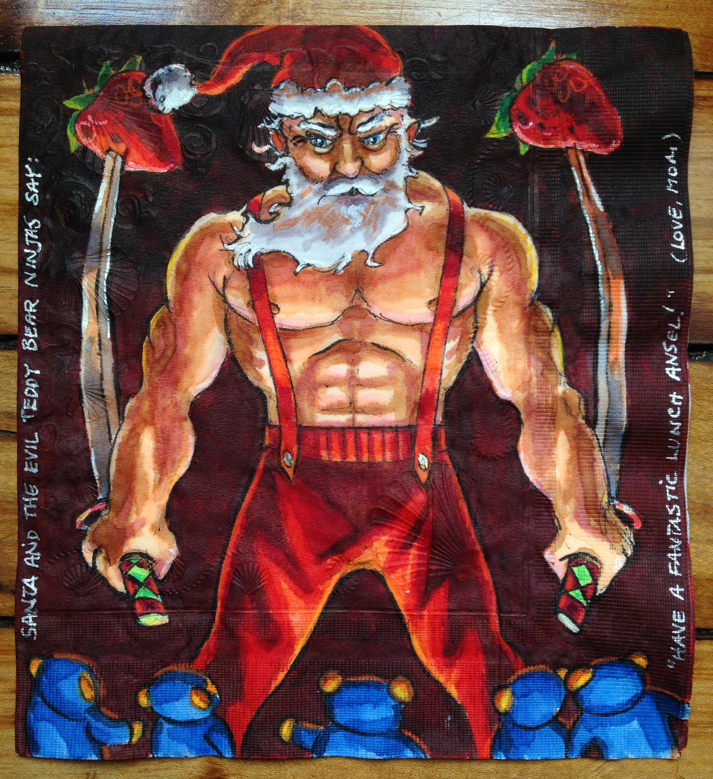Daily Napkins: Samurai Santa from "Manga Claus"
