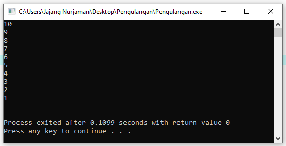 Belajar Pengulangan atau Looping pada C++ - Contoh Aplikasi