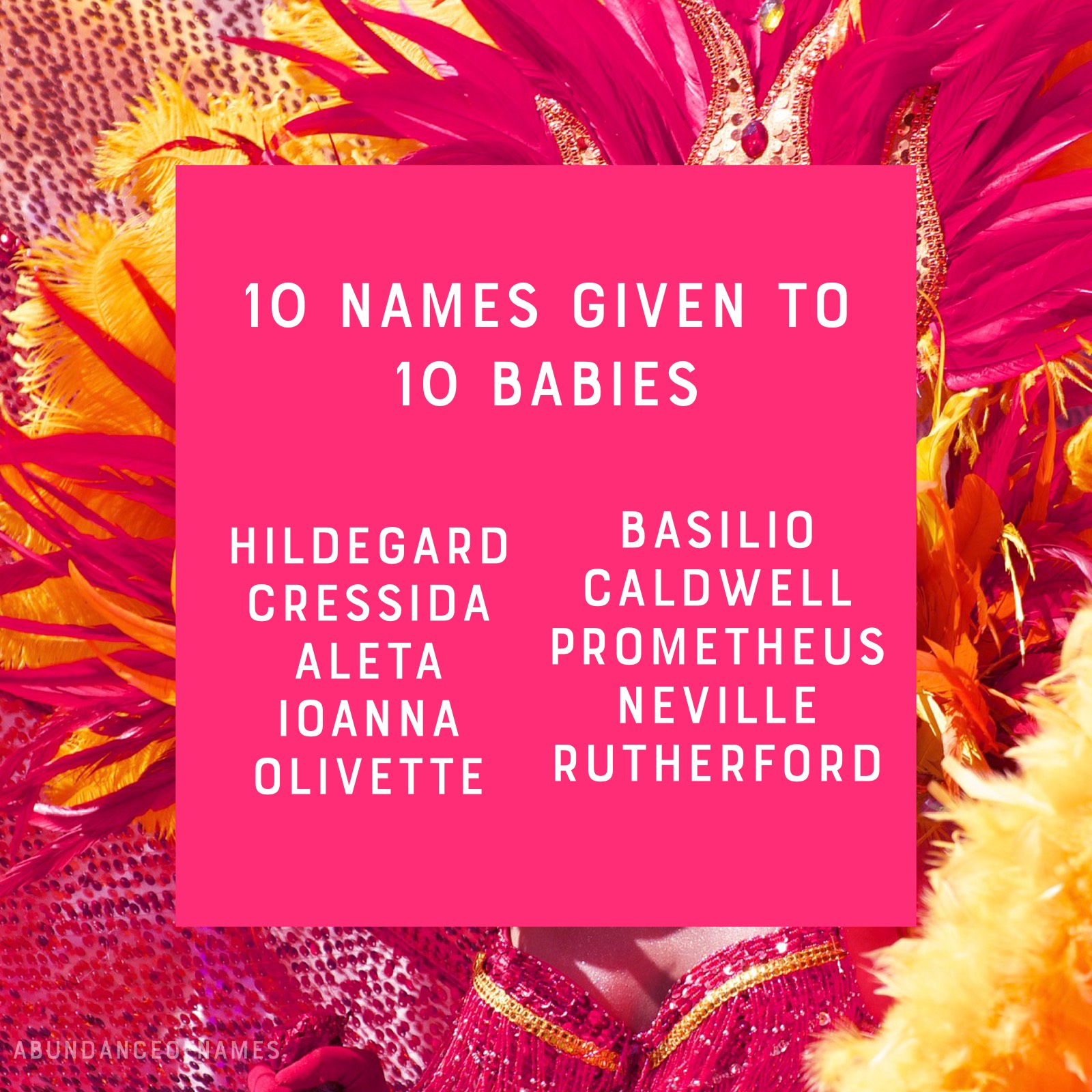 Ren's Baby Name Blog: 10 Names Given to 10 Babies